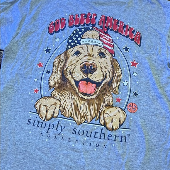 Simply Southern | Shirts & Tops | Simply Southern Gray And Red Dog ...